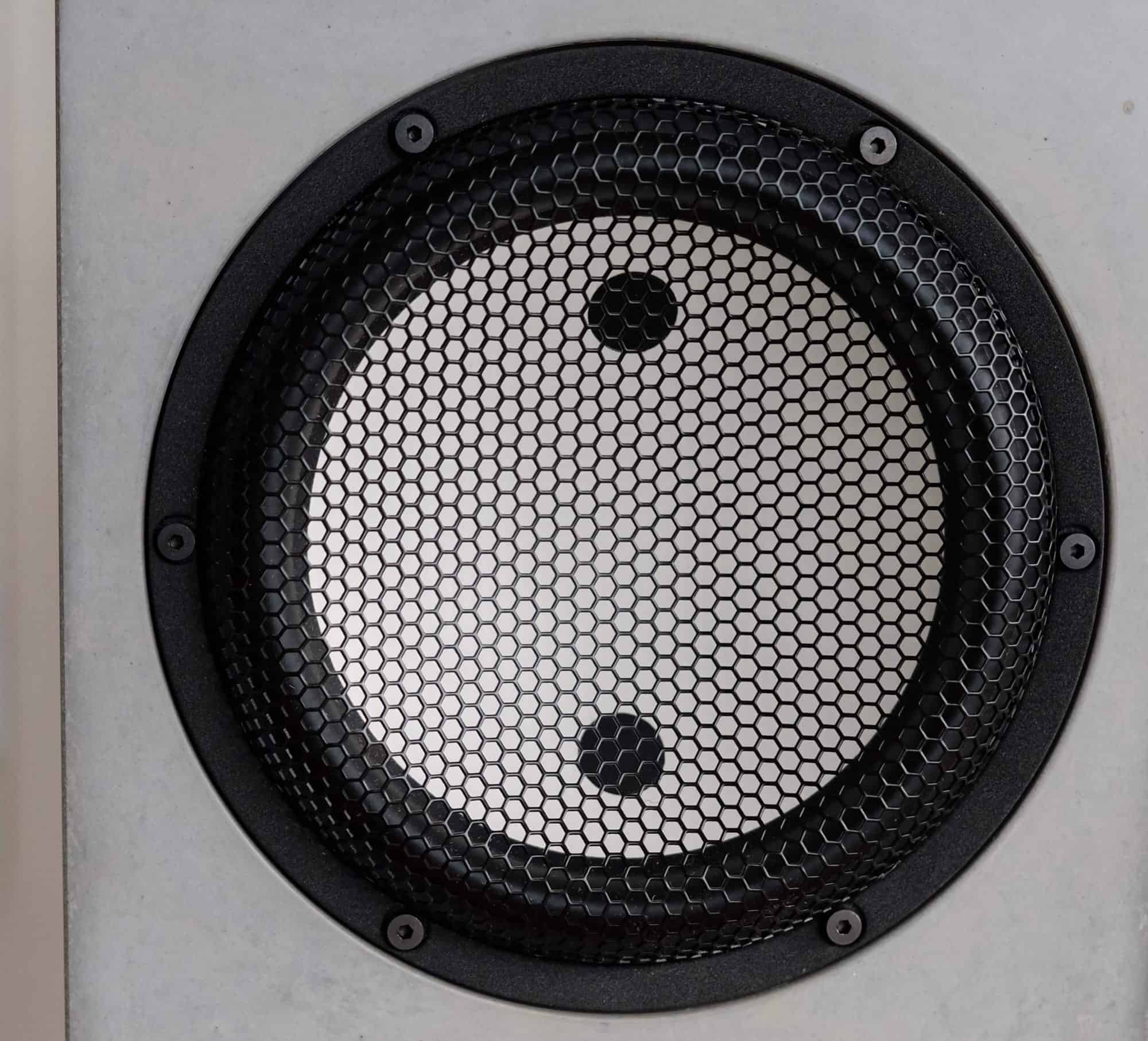 ceramic speaker from Accuton concrete loudspeaker cabinet