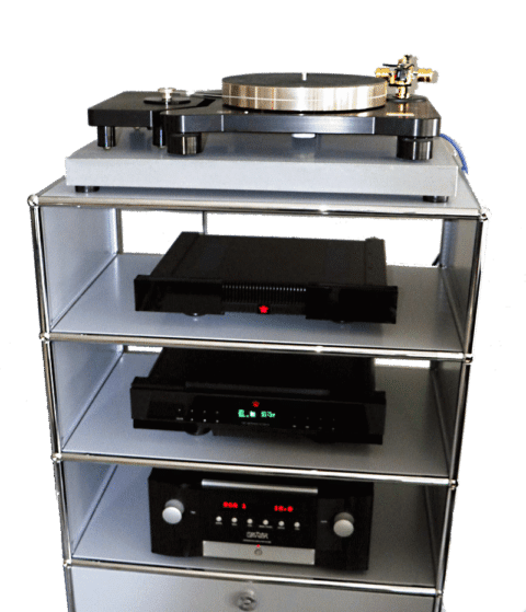 AVP für USM Hifi Racks - Das AV-Panel wird von unten auf das original ...